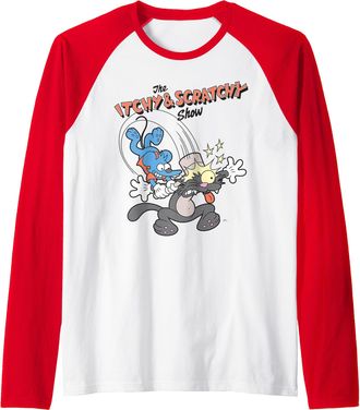 The Simpsons Die Simpsons Itchy & Scratchy Hammer Klassisches Cartoon-Chaos Raglan
