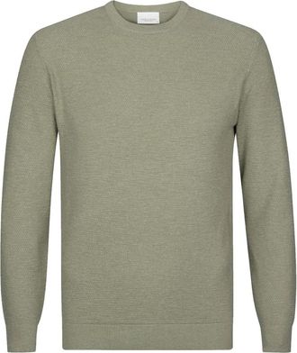 Profuomo Leichter Pullover aus einem Reiskorn-Baumwollstrick in