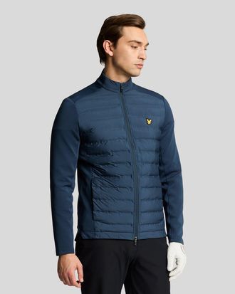 Lyle & Scott Golf Hybrid Steppjacke mit Rei&szlig;verschluss - Blau