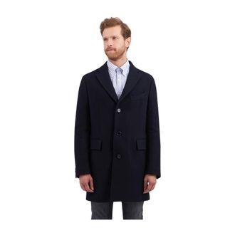 Brooks Brothers Marineblauer Wollmischungs-&Uuml;bermantel - - Coats - Herren - Blau - XS