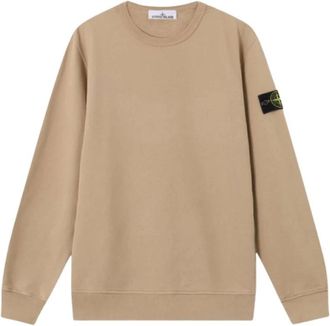 Stone Island SweaT-shirt en coton gratt&eacute; 6100049 - Homme - Sweatshirts et sweats &agrave; capuche - Beige - Taille: M