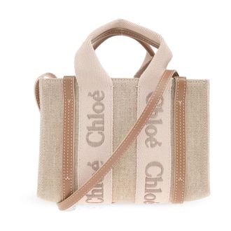 Chlo&eacute; Schultertasche Woody Mini - - Bags - Damen - Beige - ONE SIZE