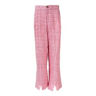 GCDS Gcds, Femme, Pantalons, Rose, Taille: 32 FR Tweed Pantalons
