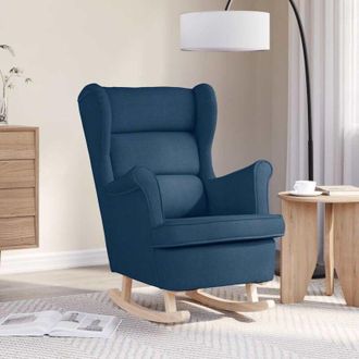 vidaXL Chaise &agrave; bascule bleu 74x90x102 cm tissu Vidaxl