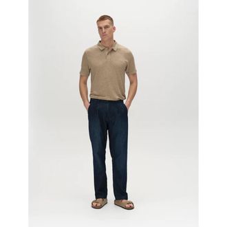 Gabba Leinen Polo Coriander Stilvolle Freizeitkleidung - - Tops - Herren - Braun - S