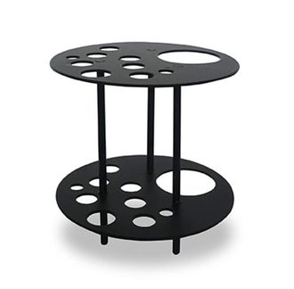 DESIGN LETTERS Blumenhaltereinsatz für Porzellantasse & Lieblingsbecher (Schwarz) - Lackierter Stahl, enthält 10 Löcher in verschiedenen Größen für verschiedene Größ