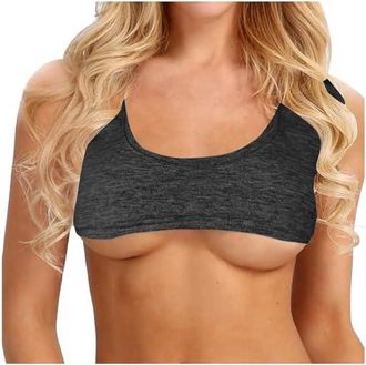 Generic Haut court tendance pour femme - Chemises d&eacute;t&eacute; sans manches - Lingerie courte - Tendance - Mignon 2025 - D&eacute;bardeurs basiques pour sortir au printemps 