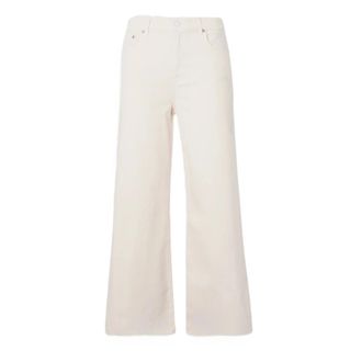 AG - Adriano Goldschmied Wide Leg Crop Jeans mit hoher Taille - - Jeans - Damen - Beige - W29