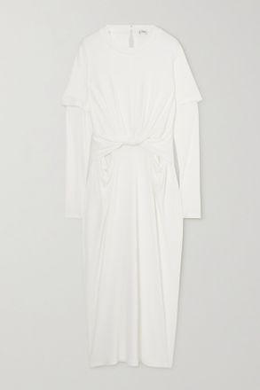 Loewe Maxikleid Aus Jersey - Wei&szlig;