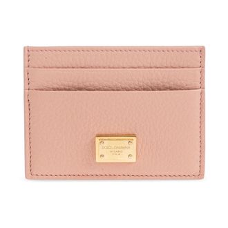 Dolce & Gabbana Kartenetui aus Leder - - Accessories - Damen - Rosa - ONE SIZE