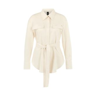 Marc Cain G&uuml;rtelbluse - - Blouses & Shirts - Damen - Beige - S
