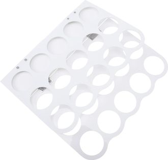 BESPORTBLE Vinylrollenhalter Acryl 15 Löcher Organizer Rollenständer für Bastelzimmer Geschenkpapier Aufbewahrung Weiß