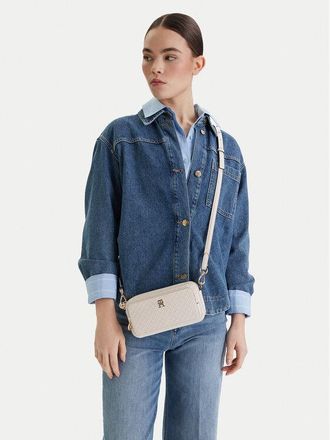 Tommy Hilfiger Handtasche Th Daily Camera Bag Mono AW0AW18414 Wei&szlig;