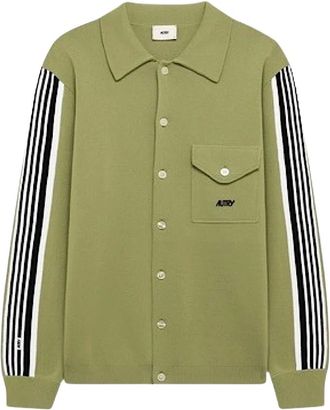 Autry Homme, Pulls, Vert, Taille: M Viscose Knit Jacket