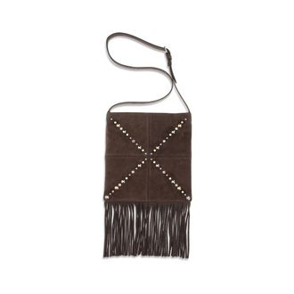 Valentino Garavani Mens Brown Calf Leather Bos Taurus Shoulder Bag
