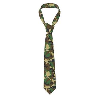 Generic Cravate Motif Camouflage Vert &Eacute;l&eacute;gant Necktie Tendance Cravate Pour Homme Pour F&ecirc;te &Eacute;v&eacute;nements Accessoires