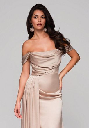 Ombre Abendkleid Elegantes Abendkleid mit Schulterfreiheit