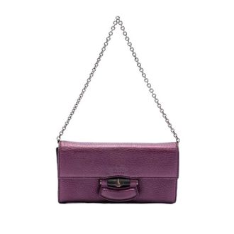 Gucci Portefeuille pr&eacute;-poss&eacute;d&eacute; &agrave; fermoir bambou - Femme - Pre-owned - Violet - Taille: ONE Size