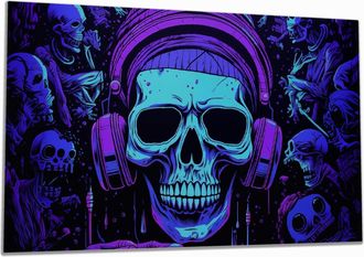 Wallario Herdabdeckplatte/Spritzschutz aus Glas, 1-teilig, 90x52cm mit 13mm hohen Füßen, für Ceran- und Induktionsherde, Totendisko