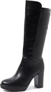 Queen Helena Bottes hautes &agrave; talons avec plateau femme X27-124, Noir, 41 EU