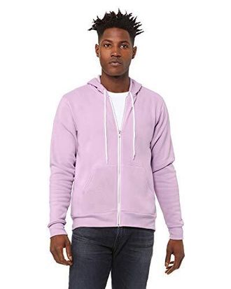 Bella + Canvas Bella Canvas Mens Poly-Cotton Fleece Full-Zip Hoodie (3739) -Lilac -XL