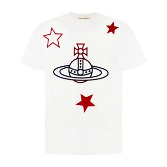 Vivienne Westwood Orb And Stars Classic T-Shirt - - Tops - Damen - Wei&szlig; - S