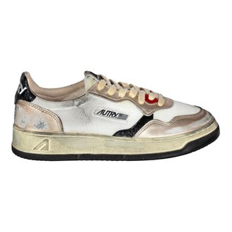 Autry Femme, Chaussures, Multicolore, Taille: 38 EU Baskets Vintage en Mesh et Cuir