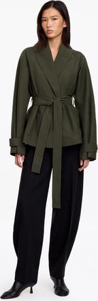 Arket Jacke Mit Schalkragen -Gr&uuml;n