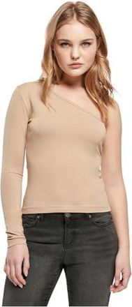 Urban Classics T- Shirt asym&eacute;trique pour Femme, Beige Union, XL