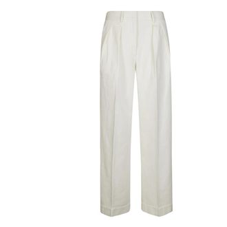 Forte_Forte Elegante Pence Hose - - Trousers - Damen - Wei&szlig; - M