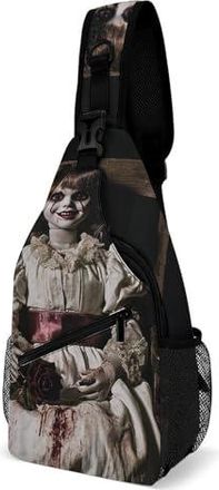 Generic Sacoche Port&eacute; &eacute;paule Poup&eacute;e noire Durable Sling Sac &agrave; Bandouli&egrave;re Mode Sac &agrave; Dos Militaire pour Randonn&eacute;e Cyclisme Femme