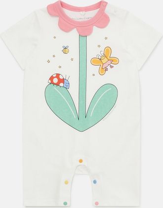 Stella McCartney Floral Graphic Jumpsuit, Woman, Ivory, Size: 24m