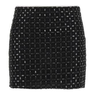 Rotate Rotate Birger Christensen, Femme, Jupes, Noir, Taille: 40 FR Beaded Mini Skirt