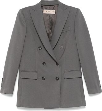 Blanca Vita Doppelreihiger Blazer - Grau