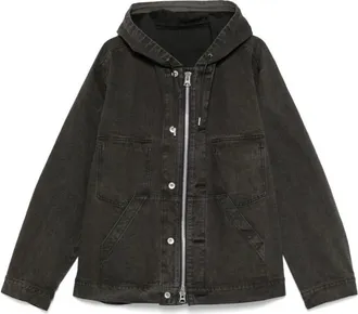 sacai Homme, Vestes, Gris, Taille: M Veste en Jean &agrave; Capuche