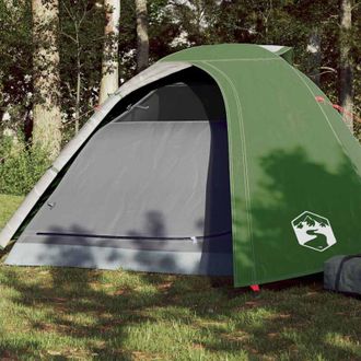vidaXL vidaXL Kuppel-Campingzelt 4 Personen Gr&uuml;n Wasserdicht