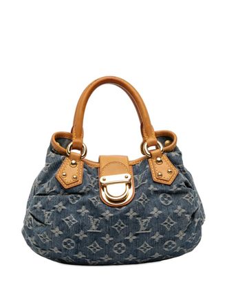 Louis Vuitton 2020-2025 Pleaty Handtasche aus Denim mit Monogramm - Blau