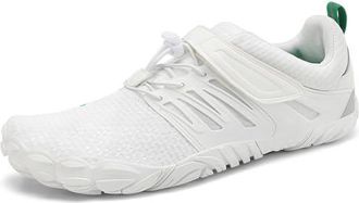Saguaro Chaussures de Trail Homme Femme Été Chaussures de Course Respirant Antidérapant Chaussures Barefoot Minimalistes pour Extérieur Sport Blanc Brouillard