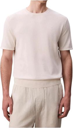 Calvin Klein Homme, Tops, Blanc, Taille: L Supima Cotton Crew