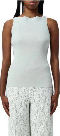 Liviana Conti Femme, Tops, Bleu, Taille: 40 FR Sleeveless Knit Top