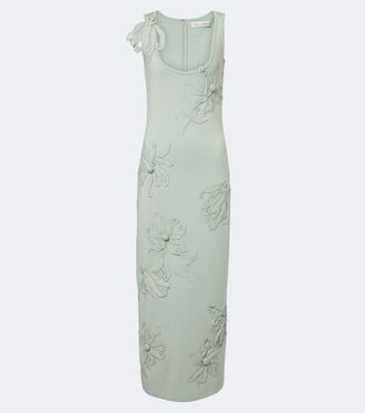 Oscar De La Renta Midikleid aus einerm Wollgemisch