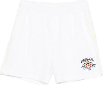 Casablanca towelling monogram shorts - Wei&szlig;