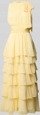 Neo Noir Maxikleid im Stufen-Look Modell MARLI SOLID CHIFFON DRESS