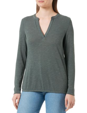 s.Oliver Damen T-Shirt Langarm Green 46