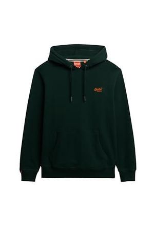 Superdry Homme Sweat &Agrave; Capuche avec Logo Essentiel, Enamel Green/Orange, XL