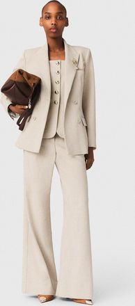 Maje Veste De Tailleur Avec Broche - Beige - Maje