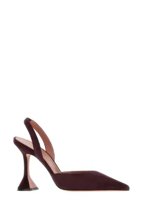 Amina Muaddi Hollis Ling 95 High Heel - Merlot