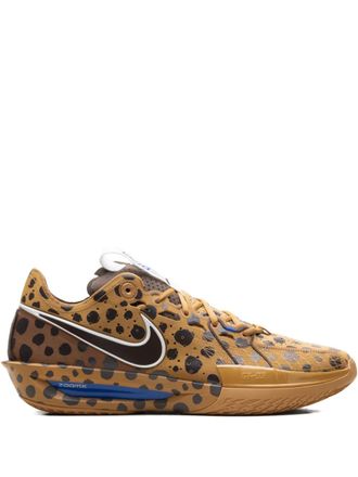 Nike baskets Air Zoom GT Cut 3 &agrave; d&eacute;tail de logo - Marron