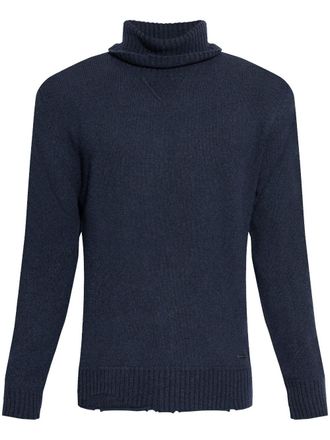 Dsquared2 pull en maille fine à col roulé - Bleu