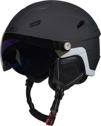 F.lli Campagnolo Wa-2 Skihelm mit Visier, Schwarz, L